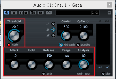 CUBASE リズムに抑揚やノリを作る音量系エフェクト Gate | 清水の音楽HP